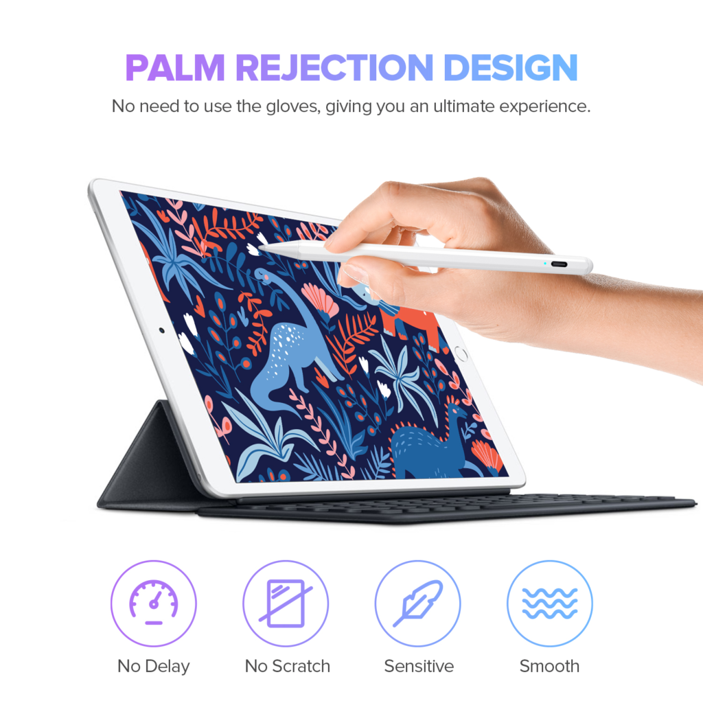 Stylus Pen for iPad with Palm Rejection, Active Pencil Compatible with ...